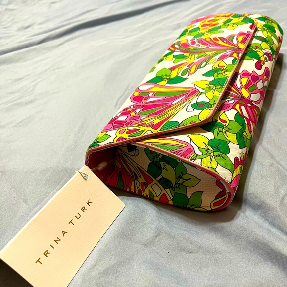 Trina Turk | Bags | Trina Turk Large Clutch Nwt Butterfly Design | Poshmark